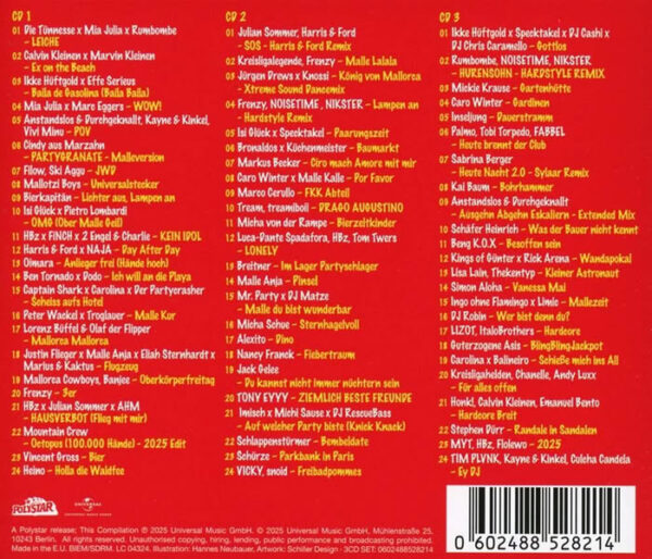 Ballermann Hits Party 2026 - Trackliste Album & Infos